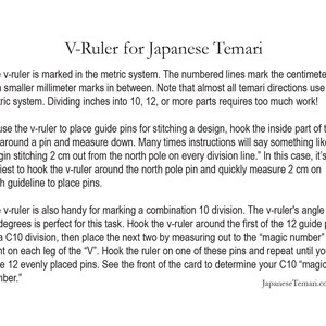 25 V-rulers for Japanese Temari Set of 25 Very Handy Tool | Etsy