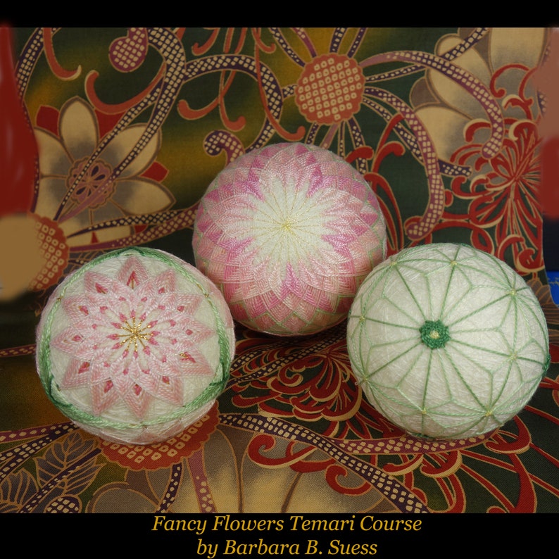 Digital Temari Course Fancy Flowers by Barbara B. Suess - Etsy