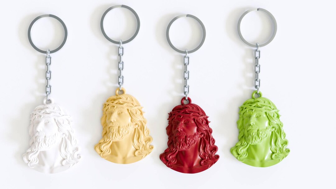 Jesus Keyring Keychain 3D Printing STL File - Etsy
