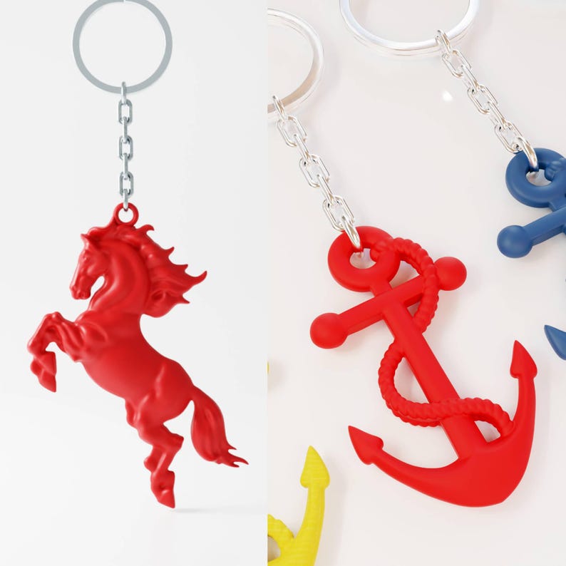 Keychain STL File Pack: 20+ Charm Pendants, 3D Printing Files - Etsy