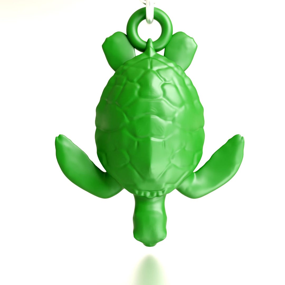 Turtle Keychain Stl 3d Printing File - Cute Turtle Stl 3D File - Charm ...