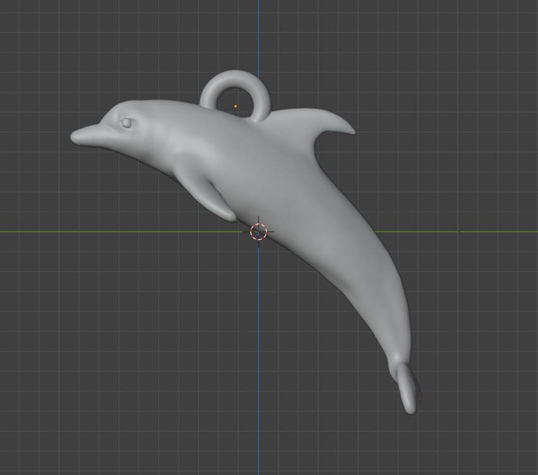 Dolphin Keychain Stl 3D Printing File - Dolphin Keyring Charm Pendant ...