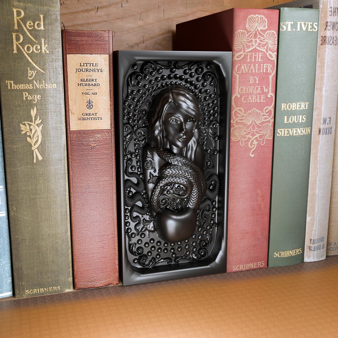 Eve and Snake Book Nook Stl 3D Printing File - Book Shelf Decoration ...