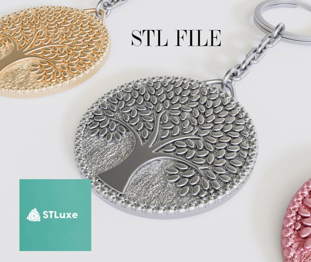 Tree of Life Keyring Keychain STL 3D Printing File - Etsy
