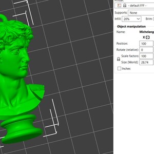 Michelangelo Statue Keyring Keychain 3D Printing STL File - Etsy