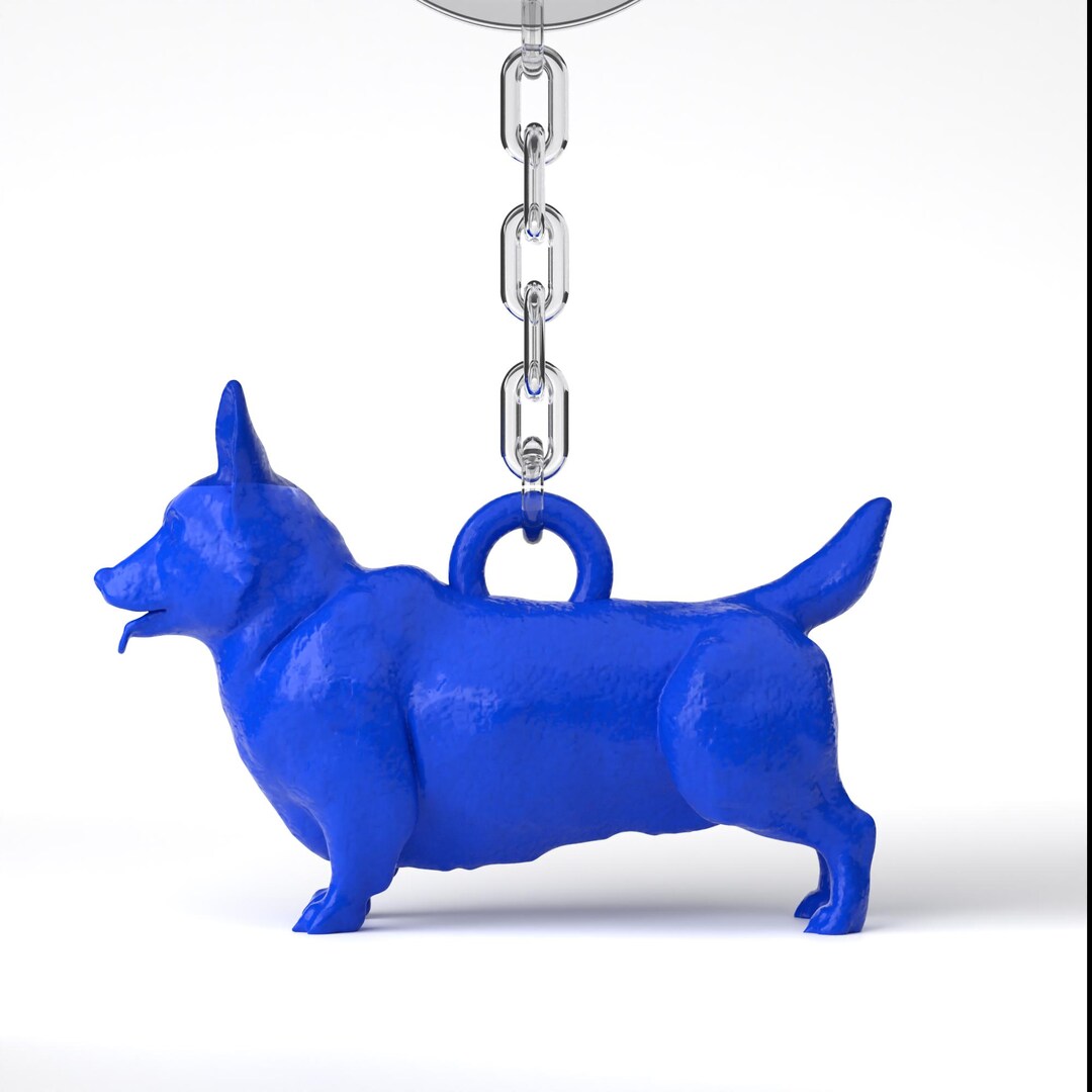 Corgi Dog Stl 3d Printing File - Keyring Keychain Pendant Charm - Corgi ...
