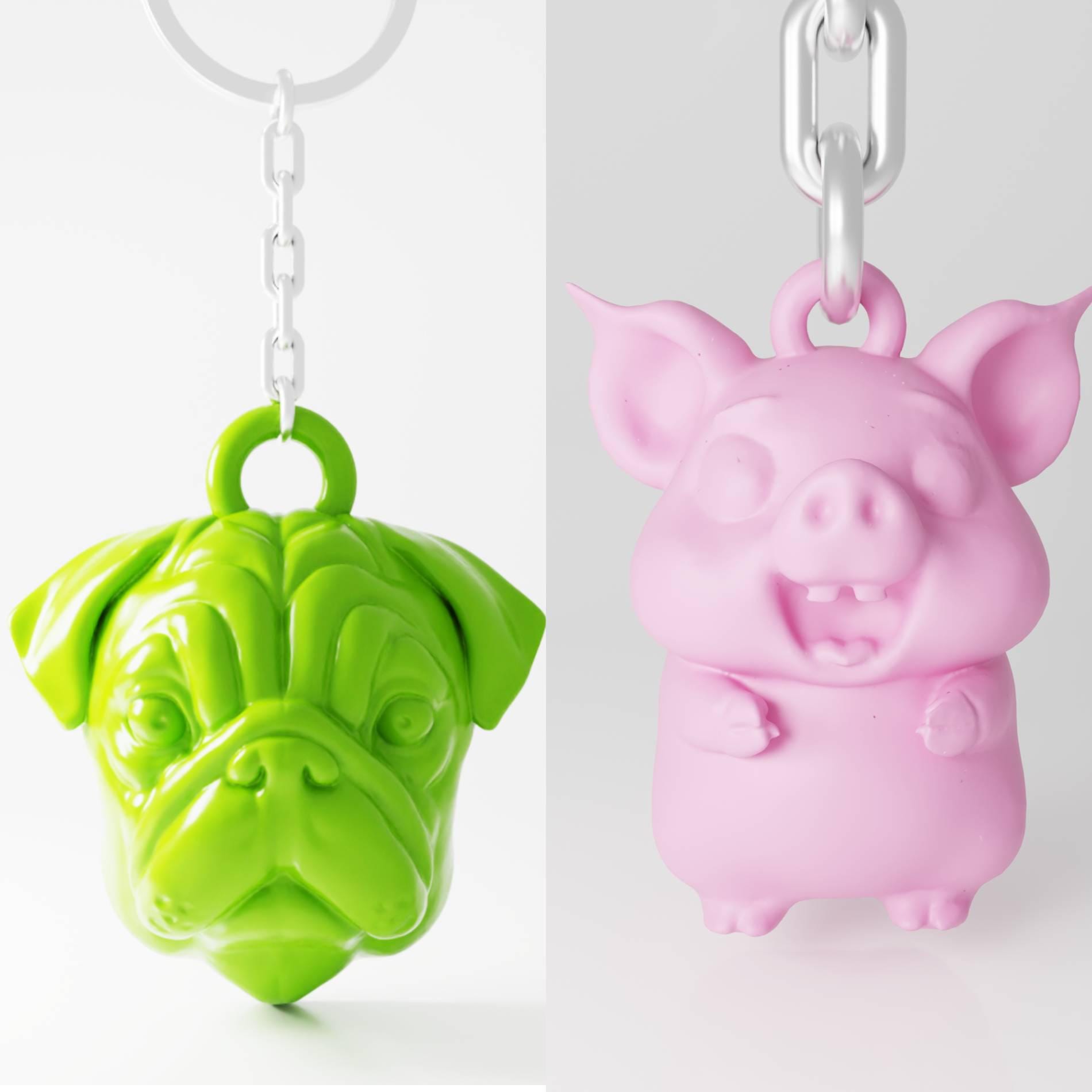 Keychain STL File Pack: 20+ Charm Pendants, 3D Printing Files - Etsy