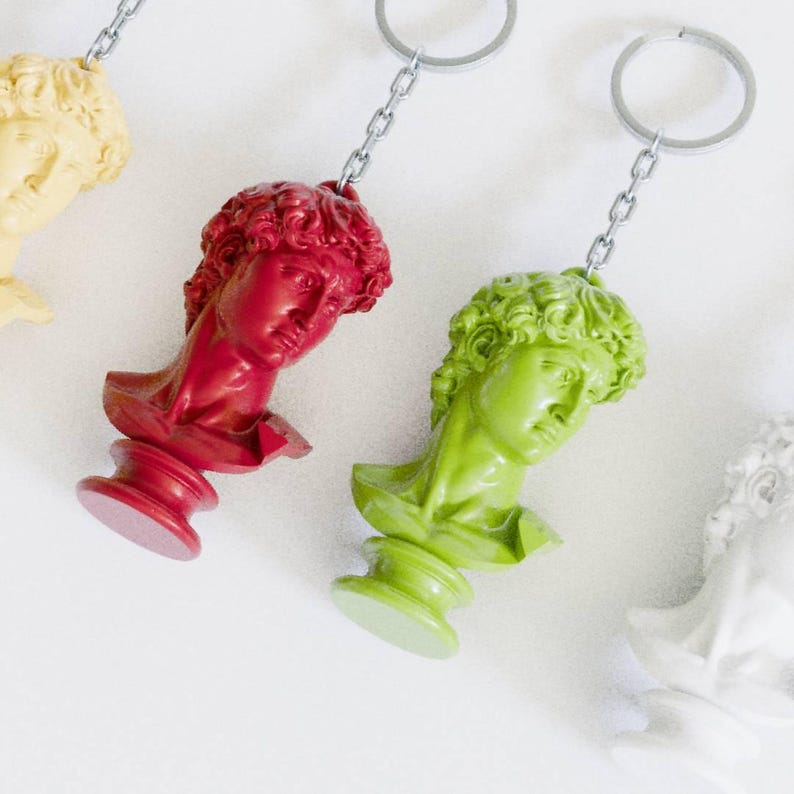 Michelangelo Statue Keyring Keychain 3D Printing STL File - Etsy