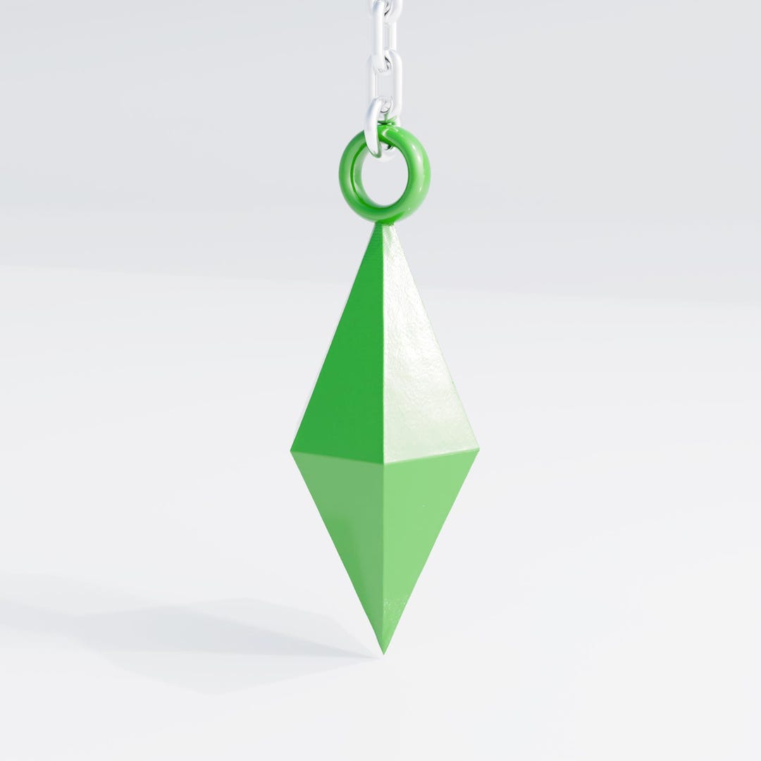 Sims Plumbob Keychain Stl 3D Printing File - Keyring Charm Pendant ...