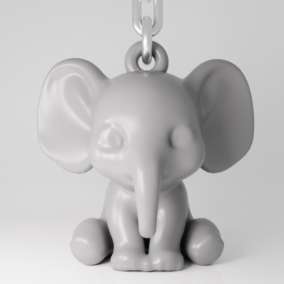 Elephant Keychain STL 3D Printing File - Etsy