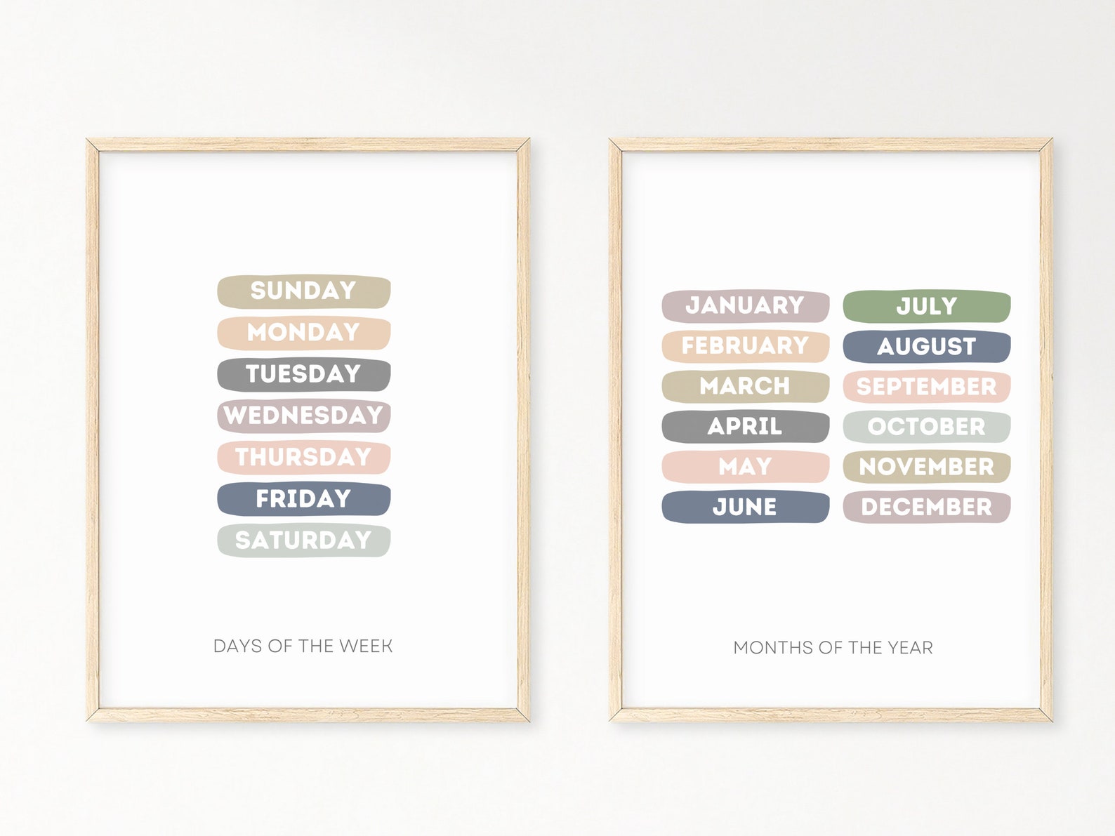 Days of the Week Poster, Months of the Year Poster, Classroom, Days ...