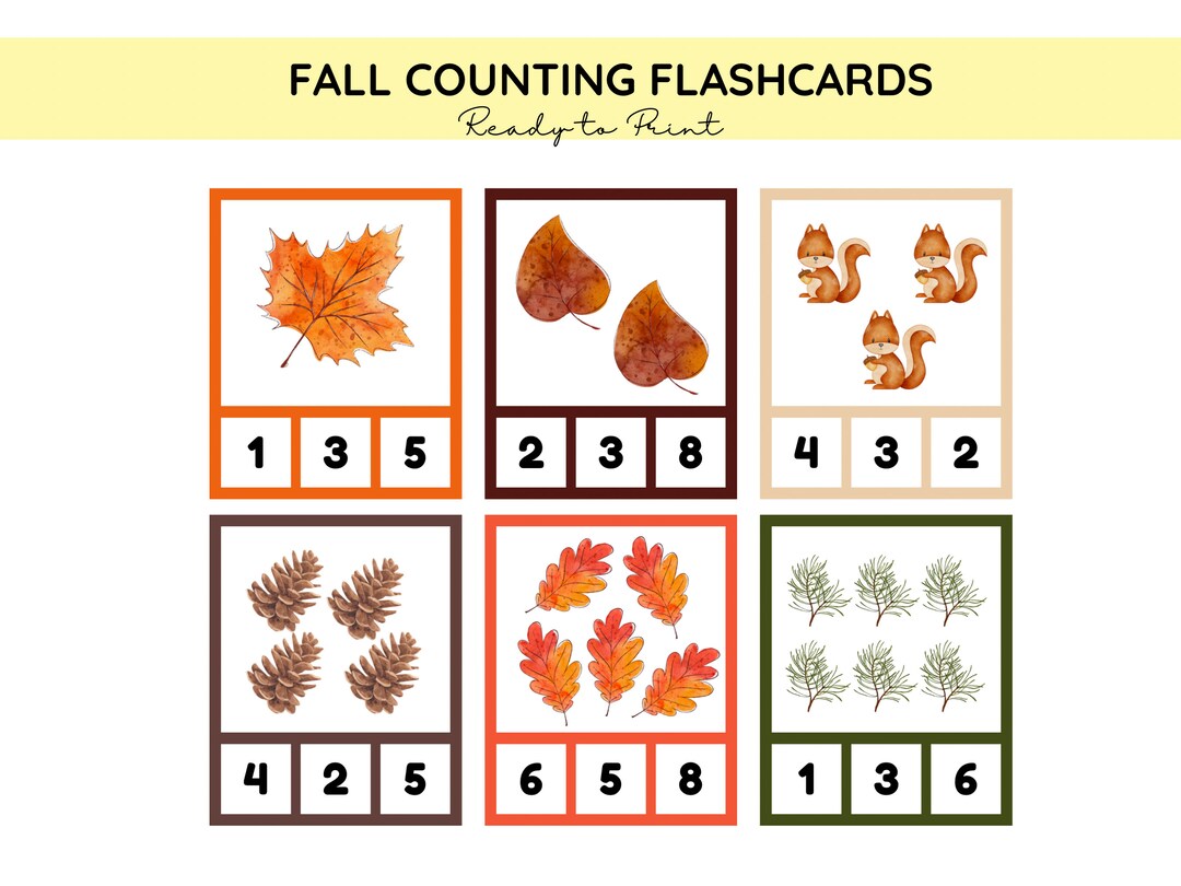 Counting Flashcards, Activity Sheet, Fun, DIY, Classroom, Homeschool ...