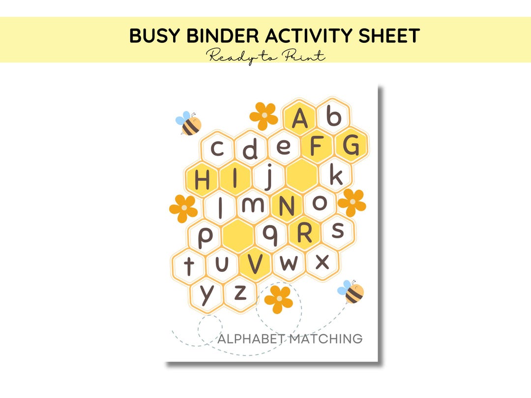 Honeycomb Alphabet Matching Activity Sheet, Fun, DIY, Classroom ...
