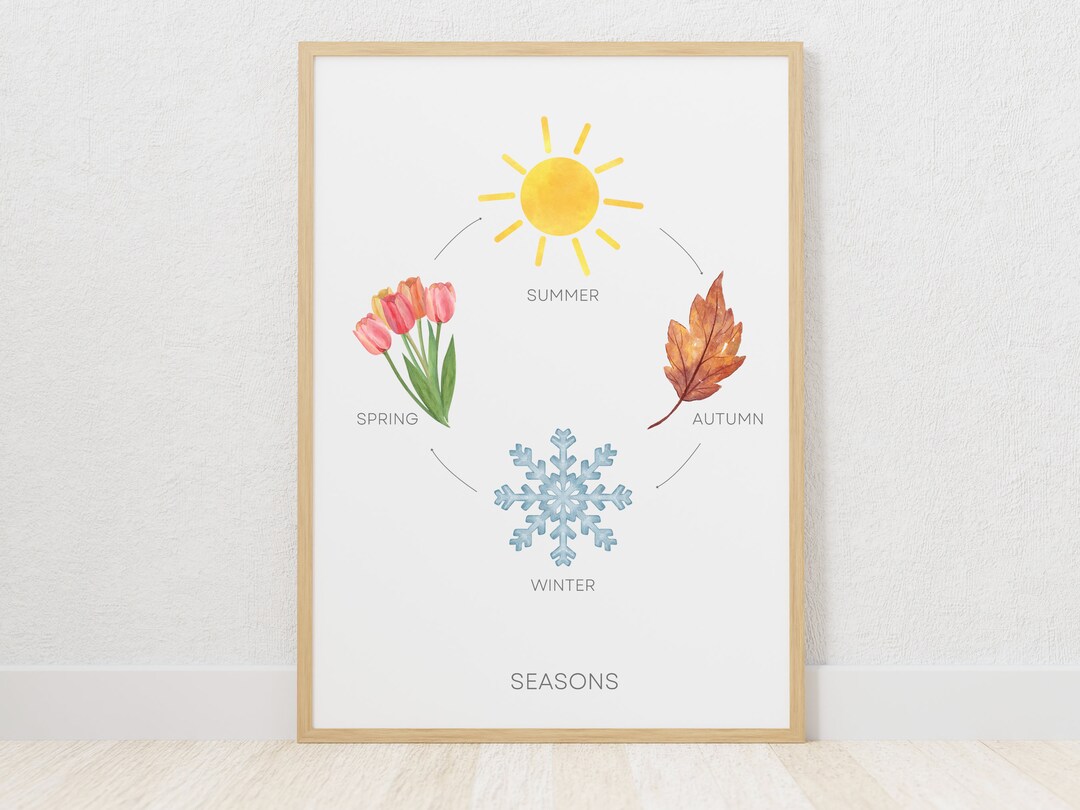 Seasons Poster, Classroom, Homeschool, Learning, Weather, Seasons ...