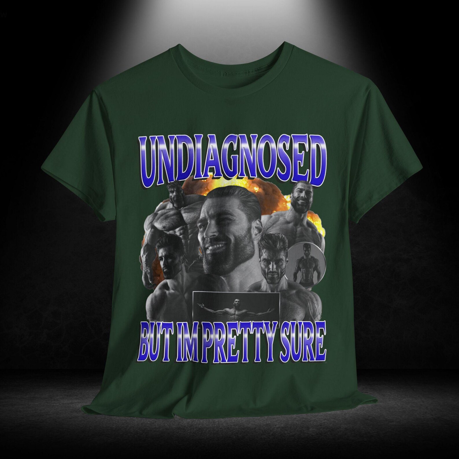 Giga Chad Meme T-shirt: Viral Muscle Art, Black and Gold - Etsy