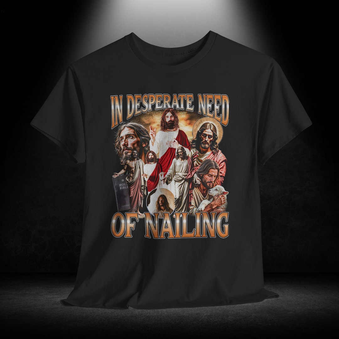 Funny Jesus Meme Tee, Unisex Heavy Cotton T-shirt, Unhinged Shirt ...