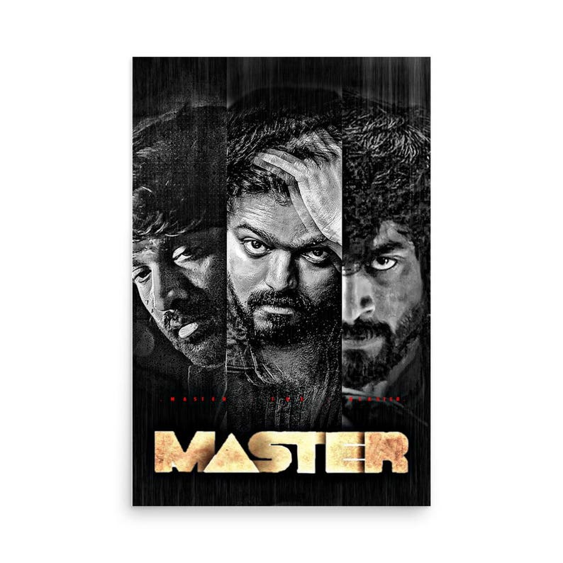 Master Vijay Poster | JD Look Wall Art | Thalapathy Vijay Triple Face ...