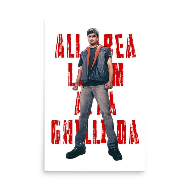 Thalapathy Vijay Ghilli Poster | Iconic Velu Look Wall Art | Tamil ...