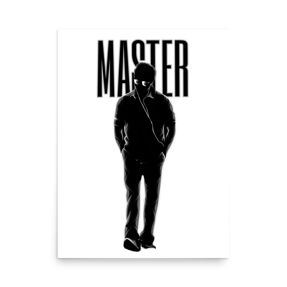 Master Vijay Shadow Poster | Thalapathy Vijay Minimal Vector Art ...