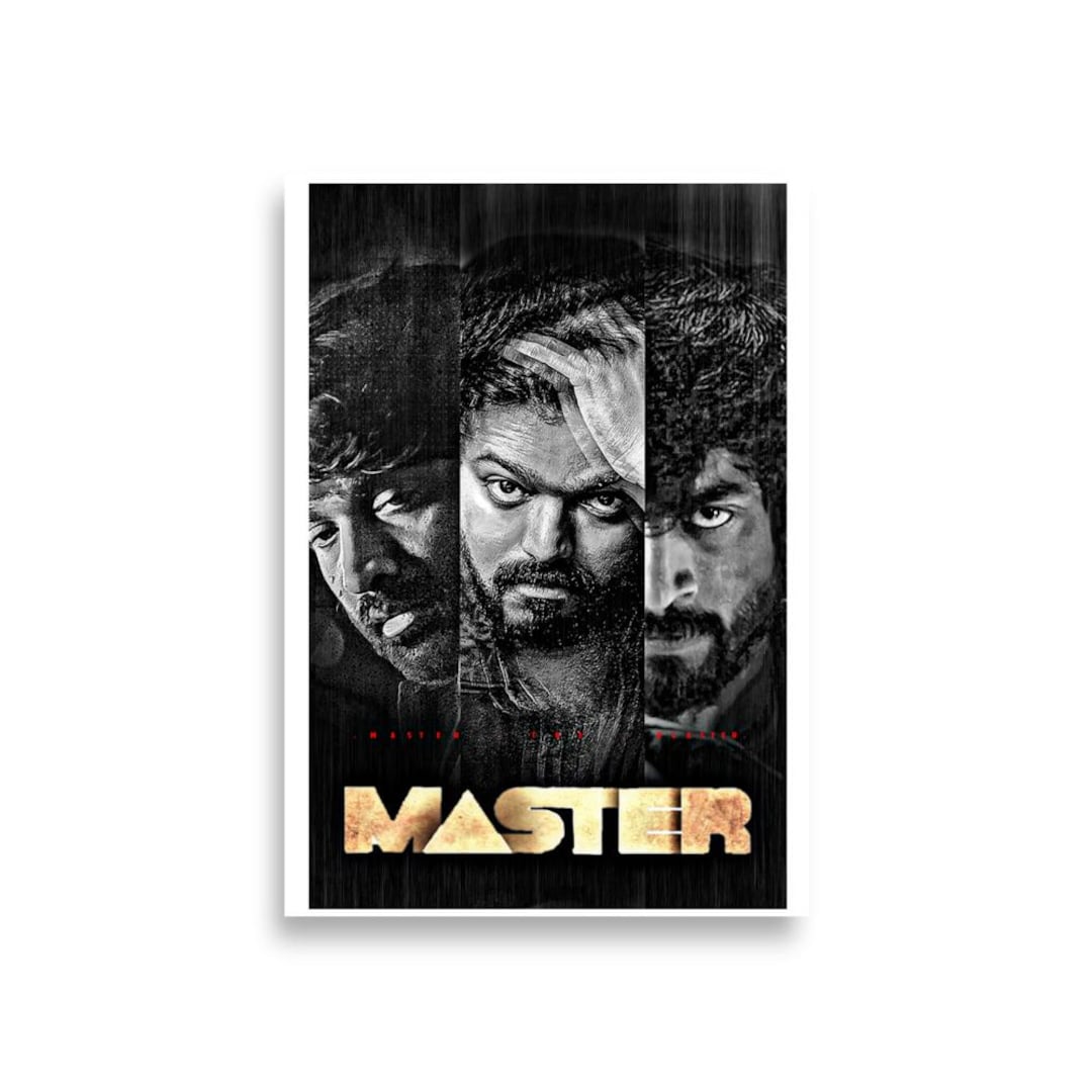 Master Vijay Poster | JD Look Wall Art | Thalapathy Vijay Triple Face ...