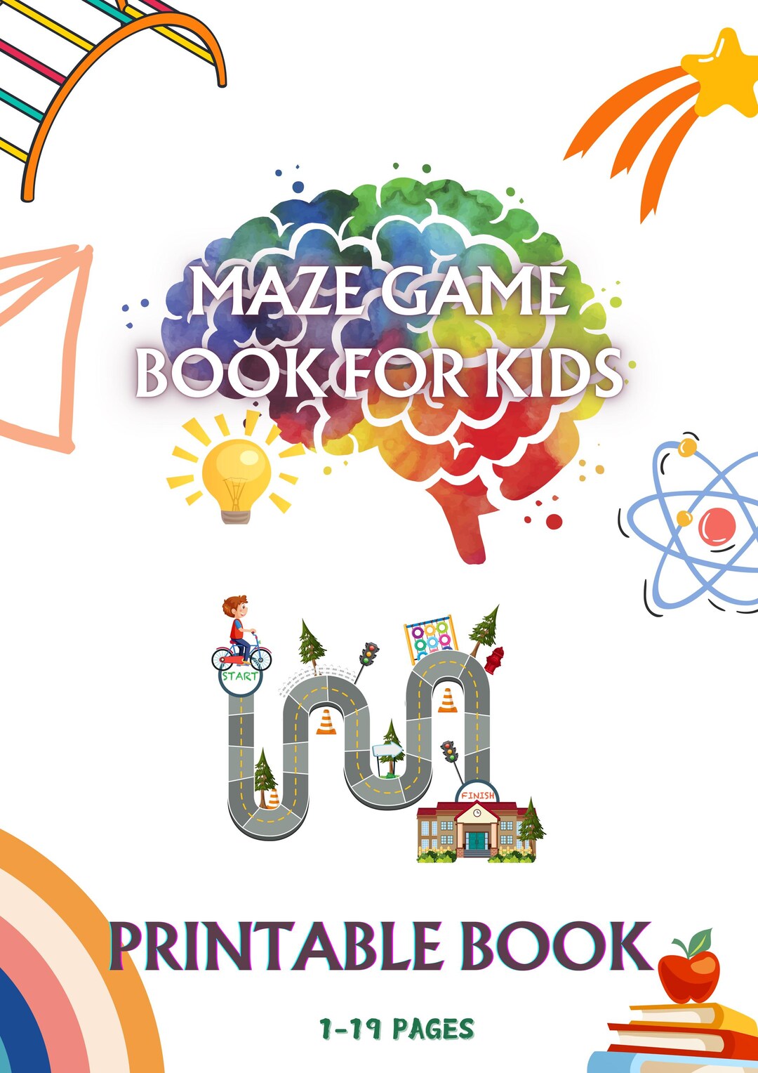 Printable Maze Game Book Digital Puzzle PDF - Etsy