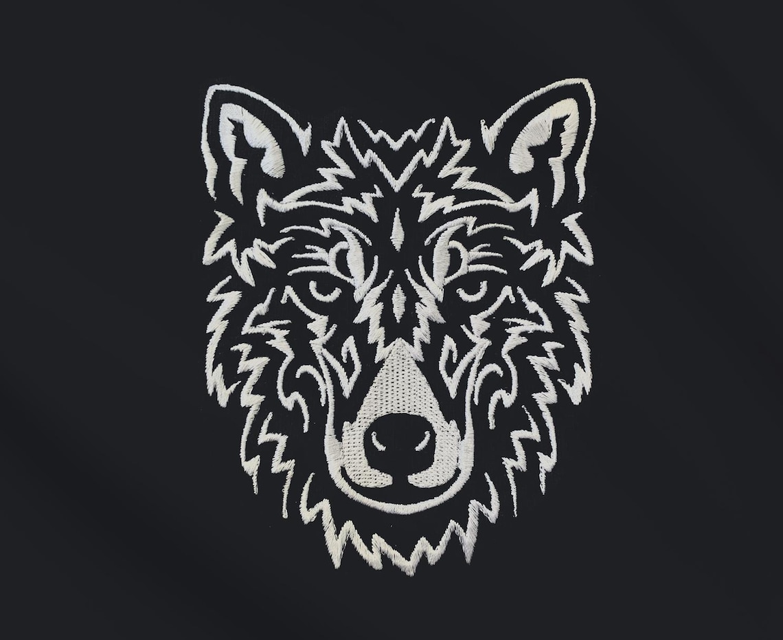 Wolf Embroidery Design - Digital Machine Embroidery File - Perfect Gift ...