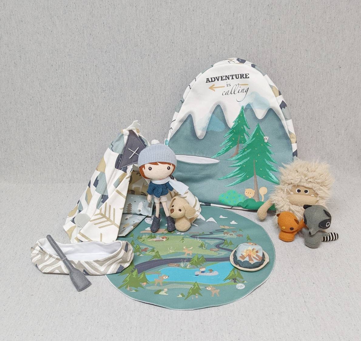 ADVENTURE BACKPACK With Pocket Studio Boy Doll Friends and - Etsy