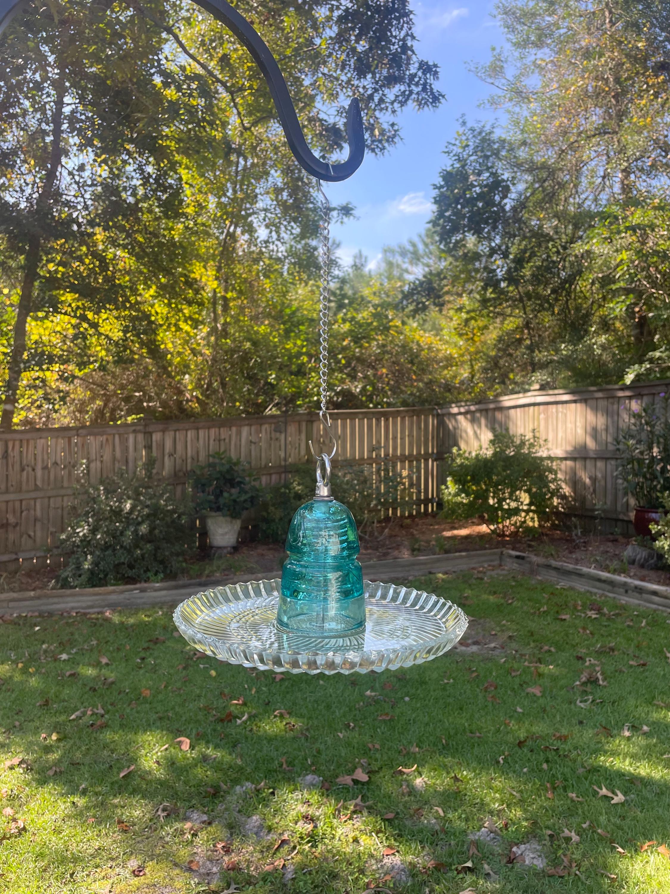 Glass Insulator Bird Feeder - Etsy
