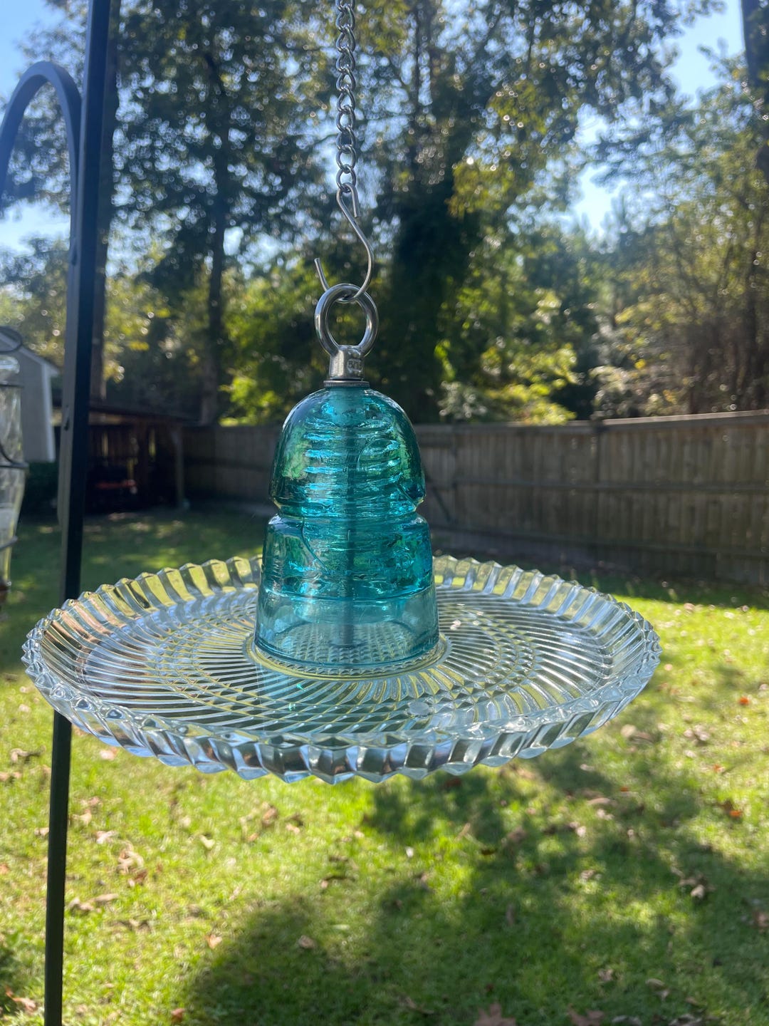 Glass Insulator Bird Feeder - Etsy