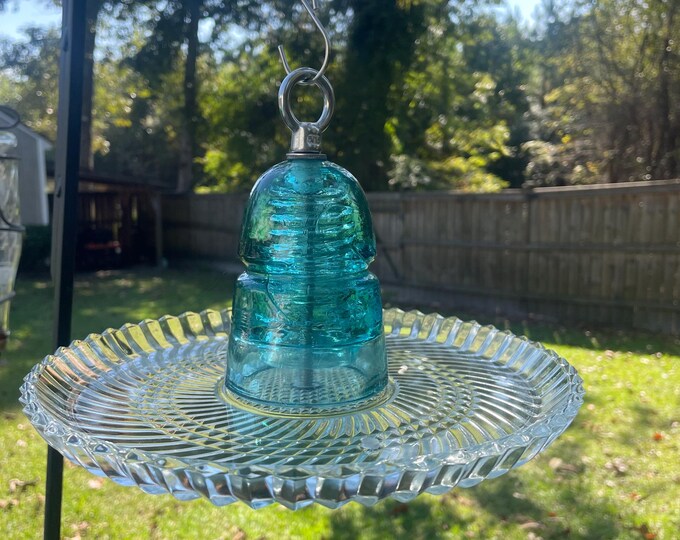 Glass Insulator Bird Feeder - Etsy