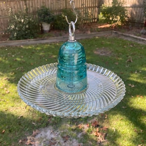 Glass Insulator Bird Feeder - Etsy