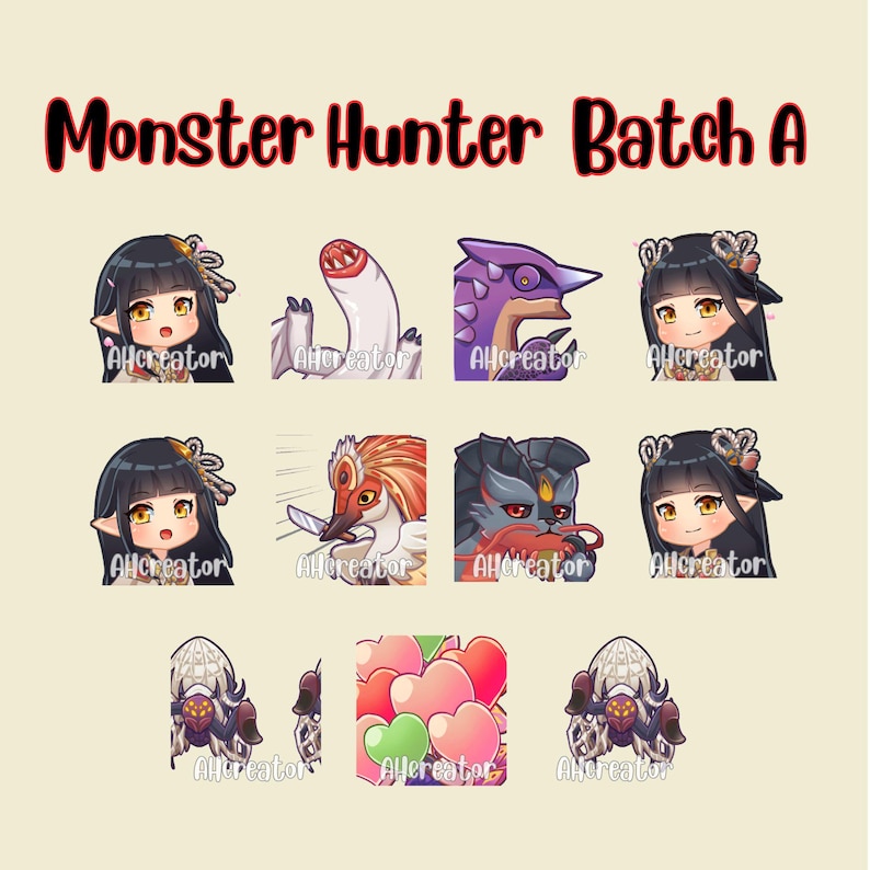 22 Animated Twitch Emote » ''monster Hunter Batch A and B'' » Emotes ...