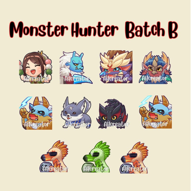 22 Animated Twitch Emote » ''monster Hunter Batch A and B'' » Emotes ...