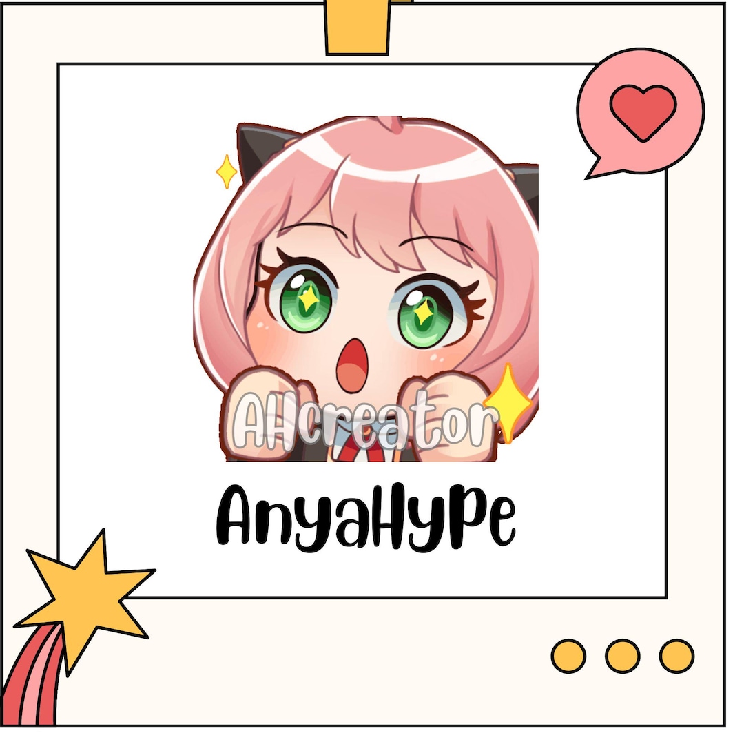 Anya Forger Spy X Families Emotes (per Piece): Bring Your Gaming Chats ...
