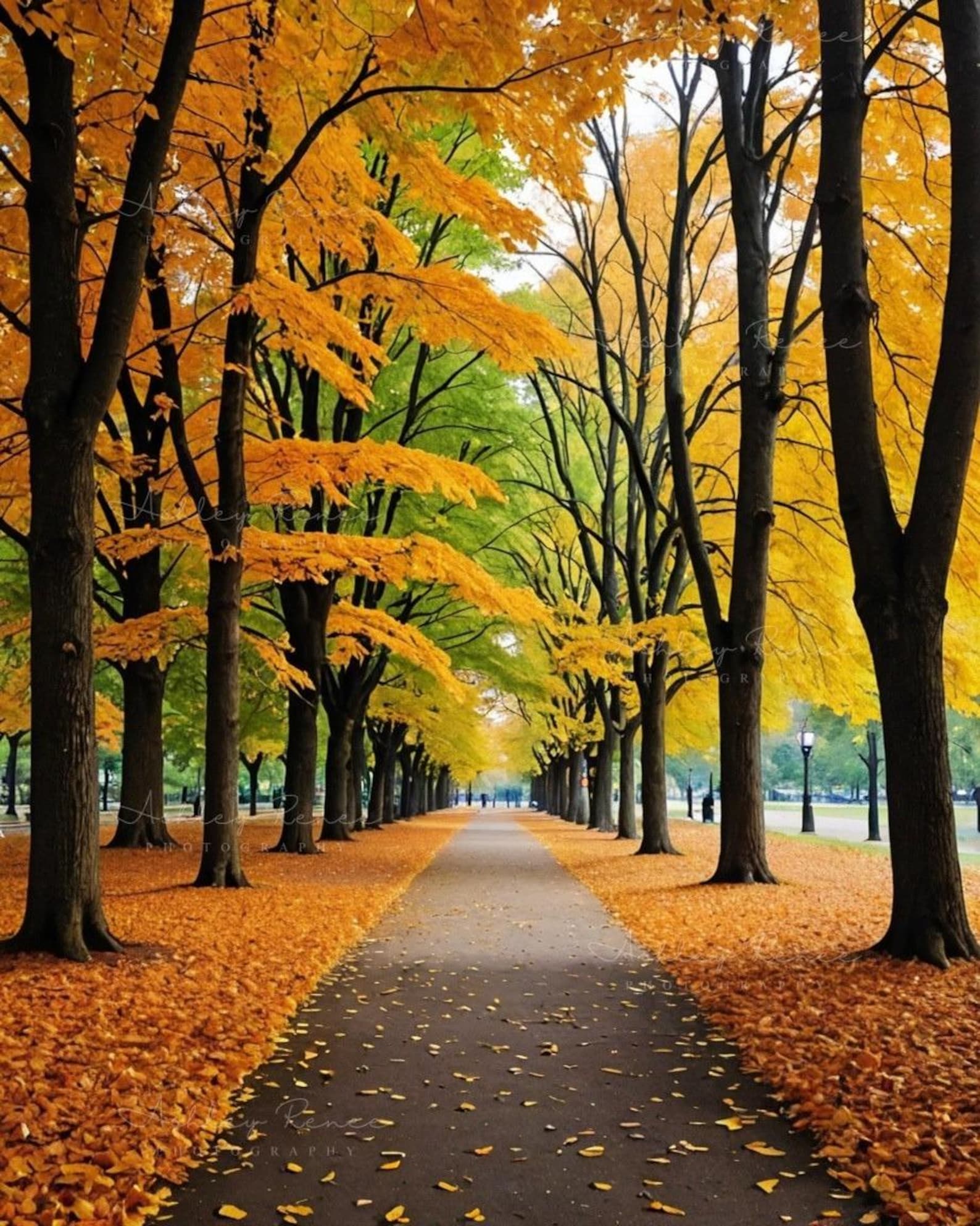 Fall Foliage Digital Backdrops - Etsy