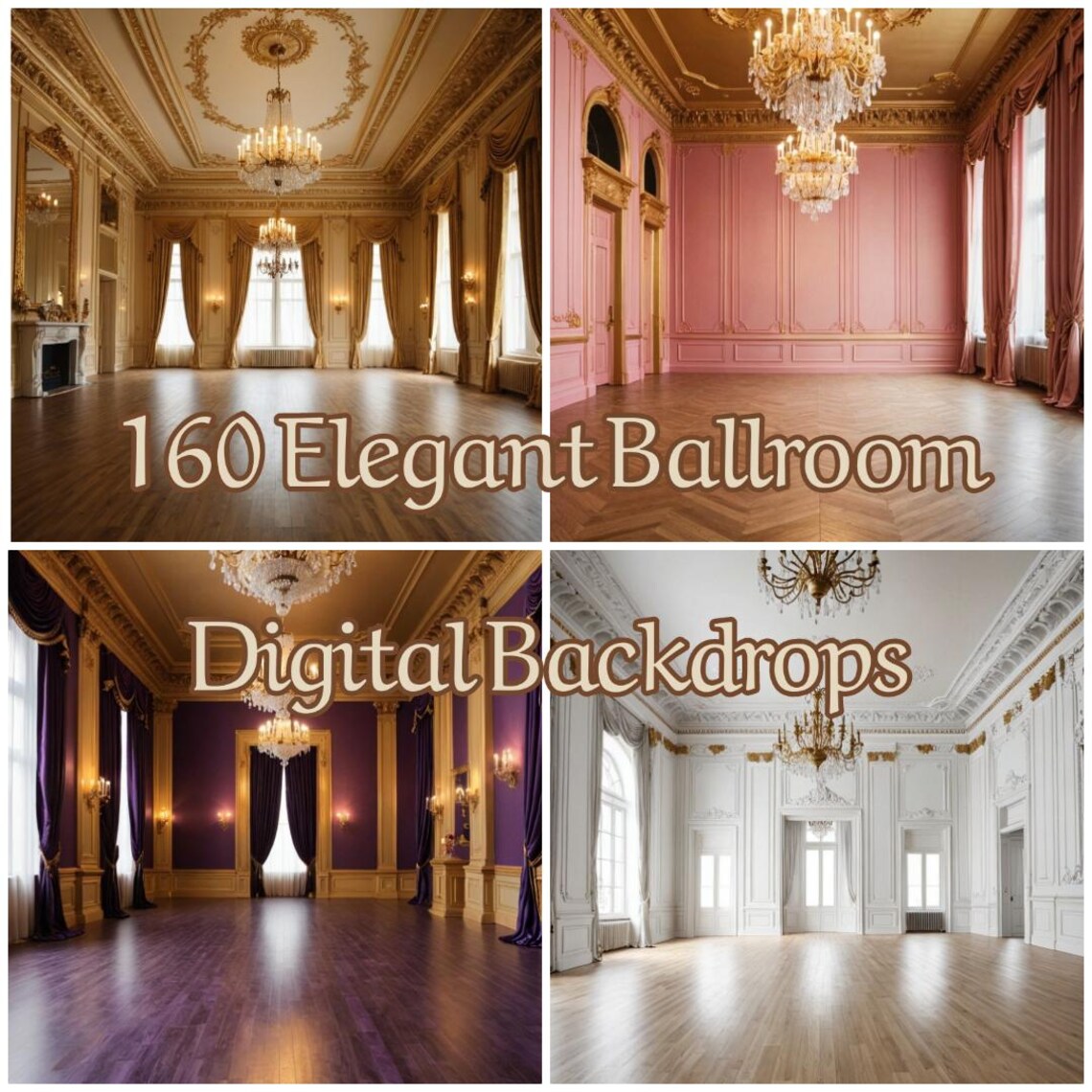 160 Elegant Ballroom Digital Backdrops - Etsy