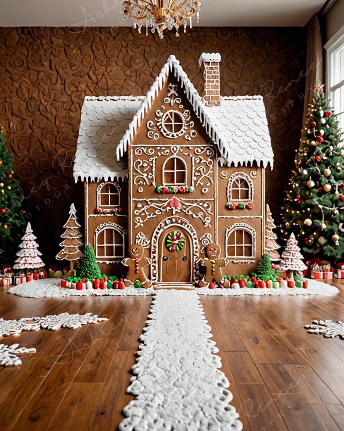 38 Life-size Gingerbread House Digital Backdrops for Photography - Etsy