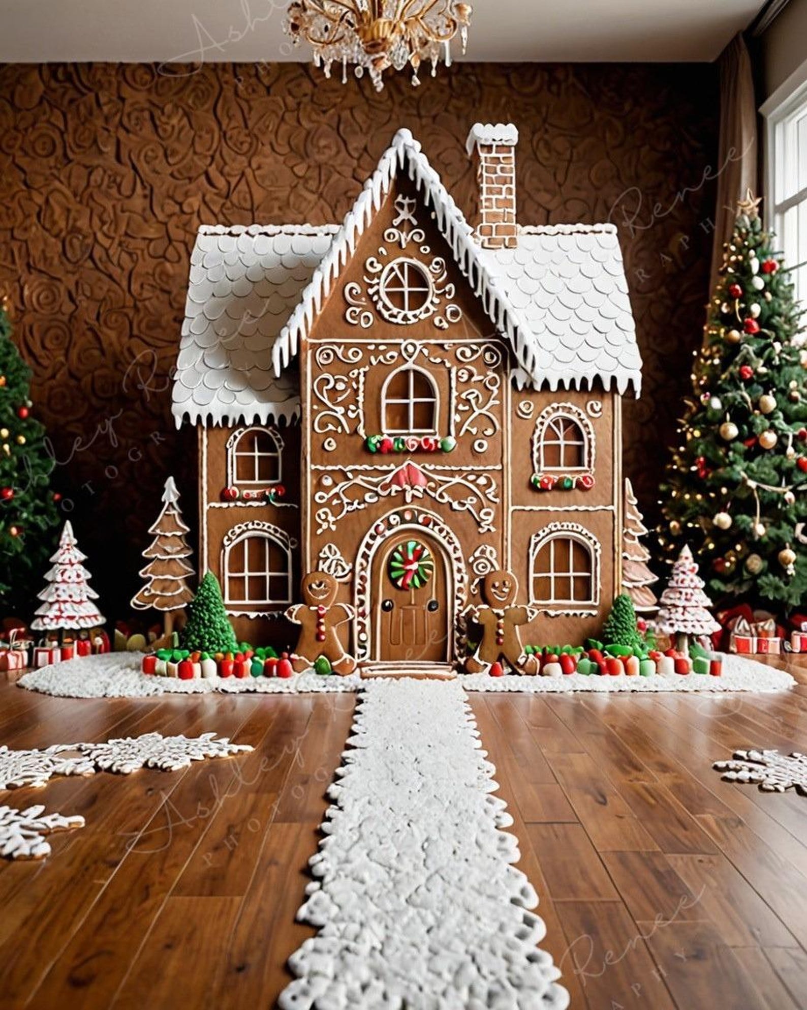 38 Life-size Gingerbread House Digital Backdrops for Photography - Etsy