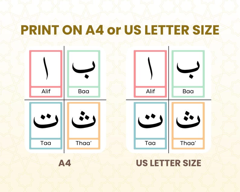 Arabic Alphabet Flashcards, Printable Flashcards, Kids Islamic Resource ...