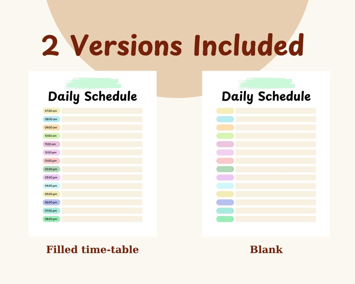 Kids Daily Schedule Printable Homeschool Daily Routine Kids Daily ...