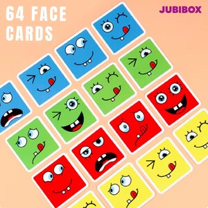 Face Change Card Game for Children, Cube Building, Blocks Board Game ...