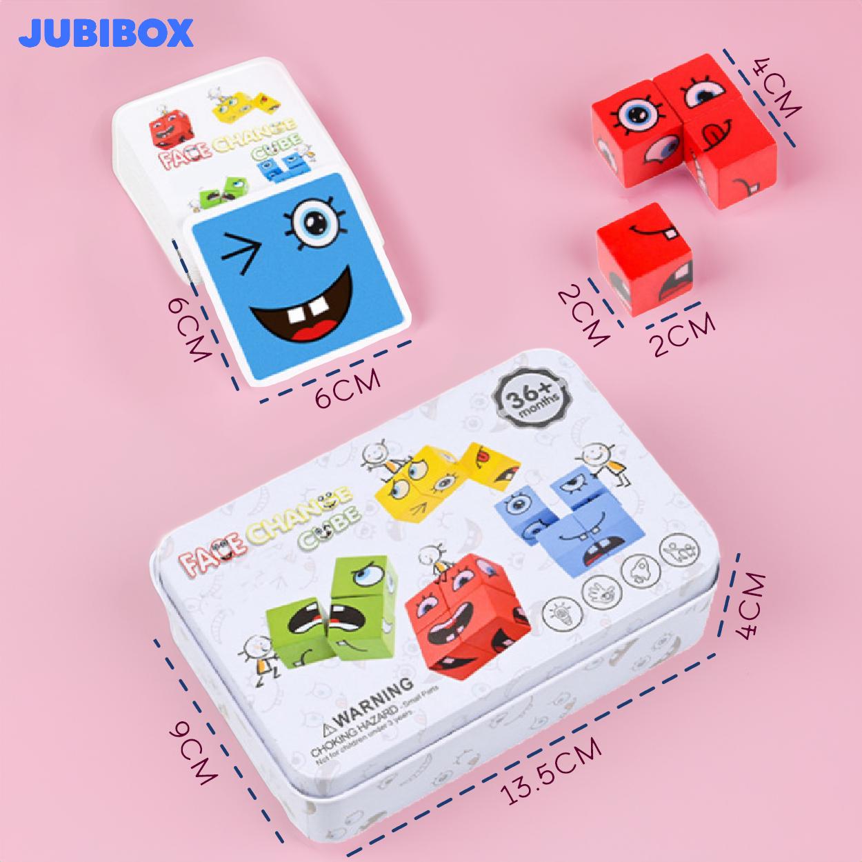 Face Change Card Game for Children, Cube Building, Blocks Board Game ...