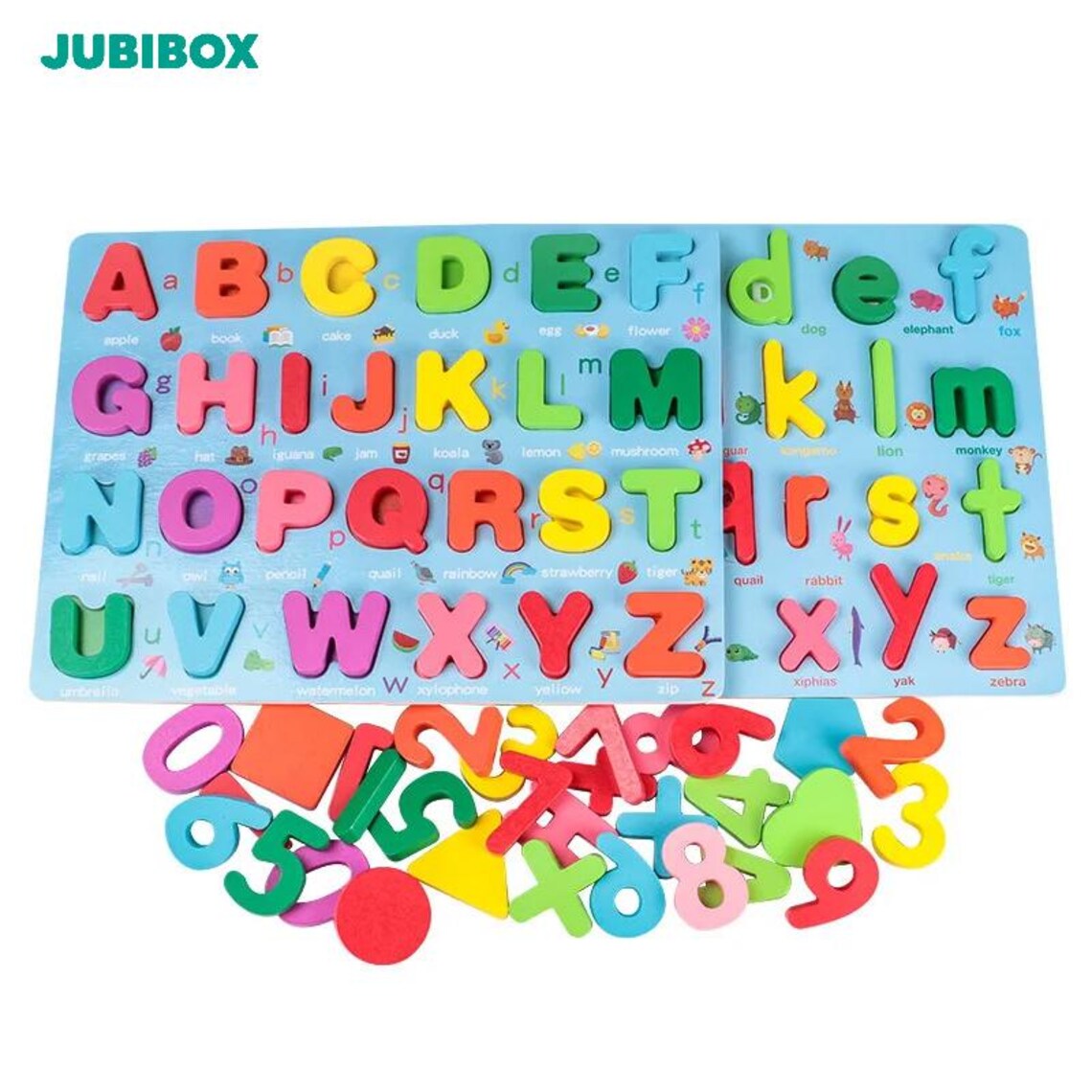 Wooden 3D Alphabet Letters Matching Puzzle With Words and Pictures for ...