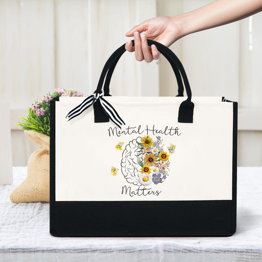 Mental Health Matters Tote Bag, Therapist Tote Bag, Therapist Gifts ...