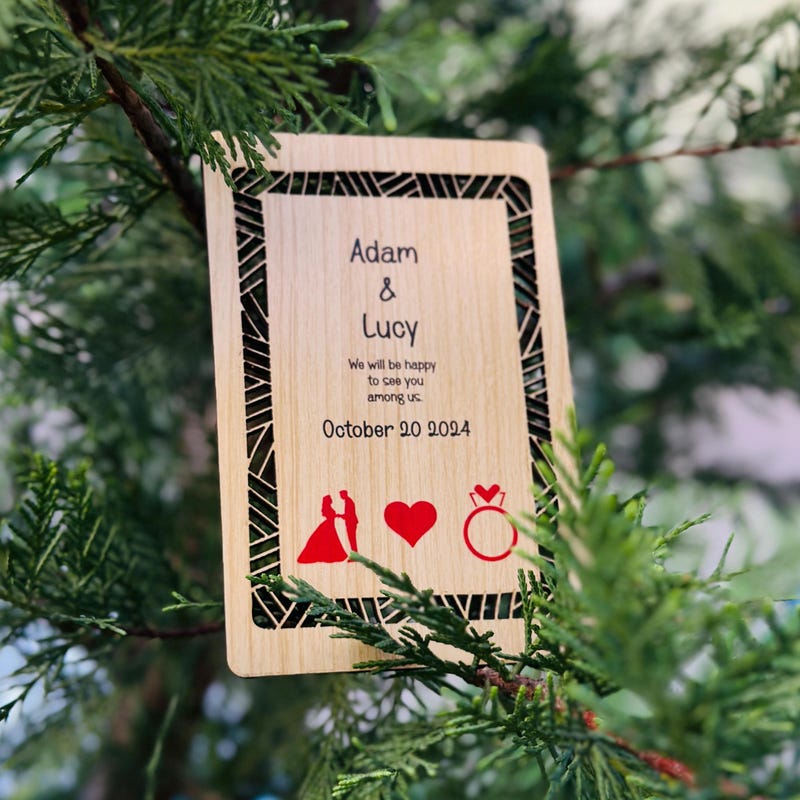 Wooden Invitations - Etsy