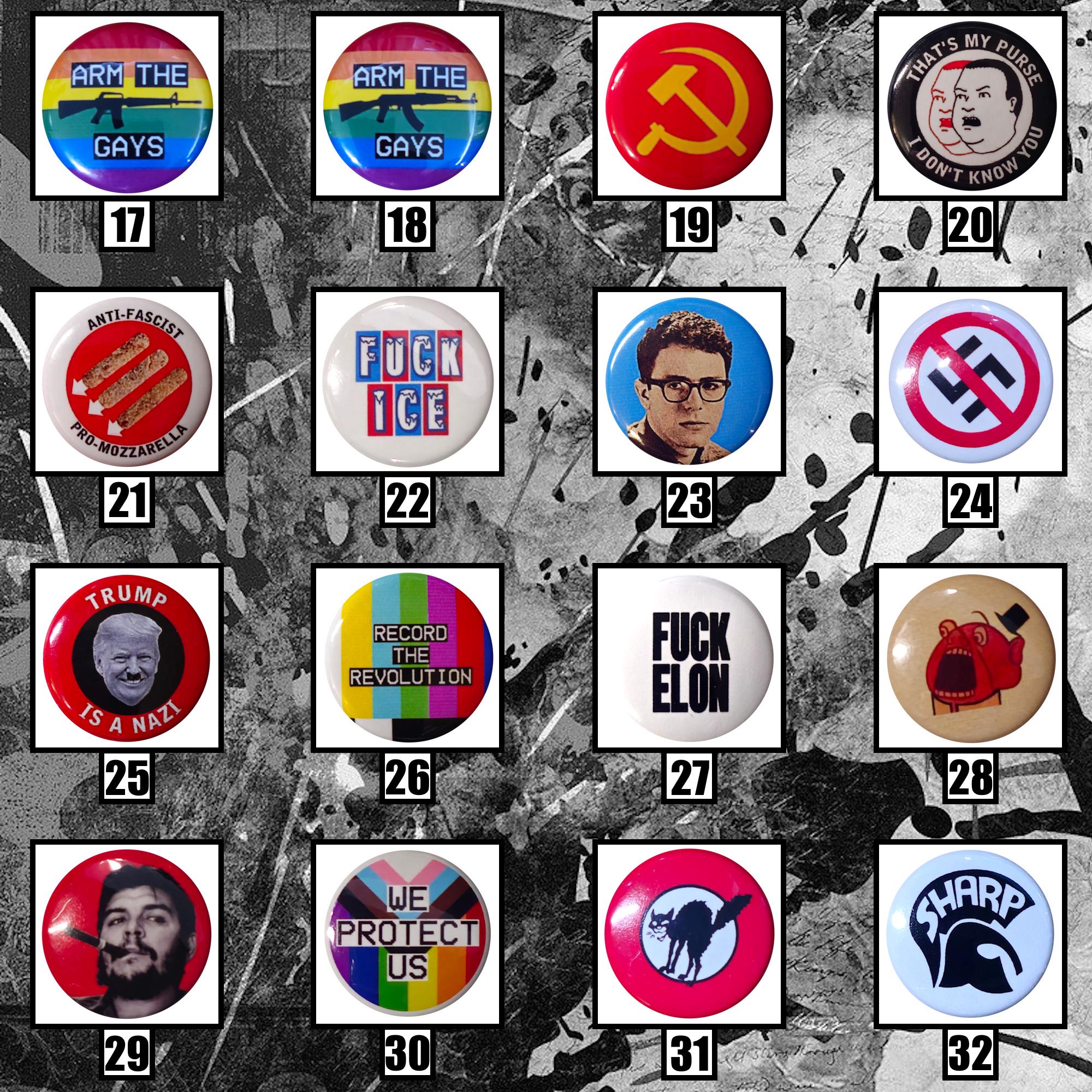 Leftist Pin Buttons Pick 3+ From Over 60 Designs - 1 or 1.25 Inch - Etsy