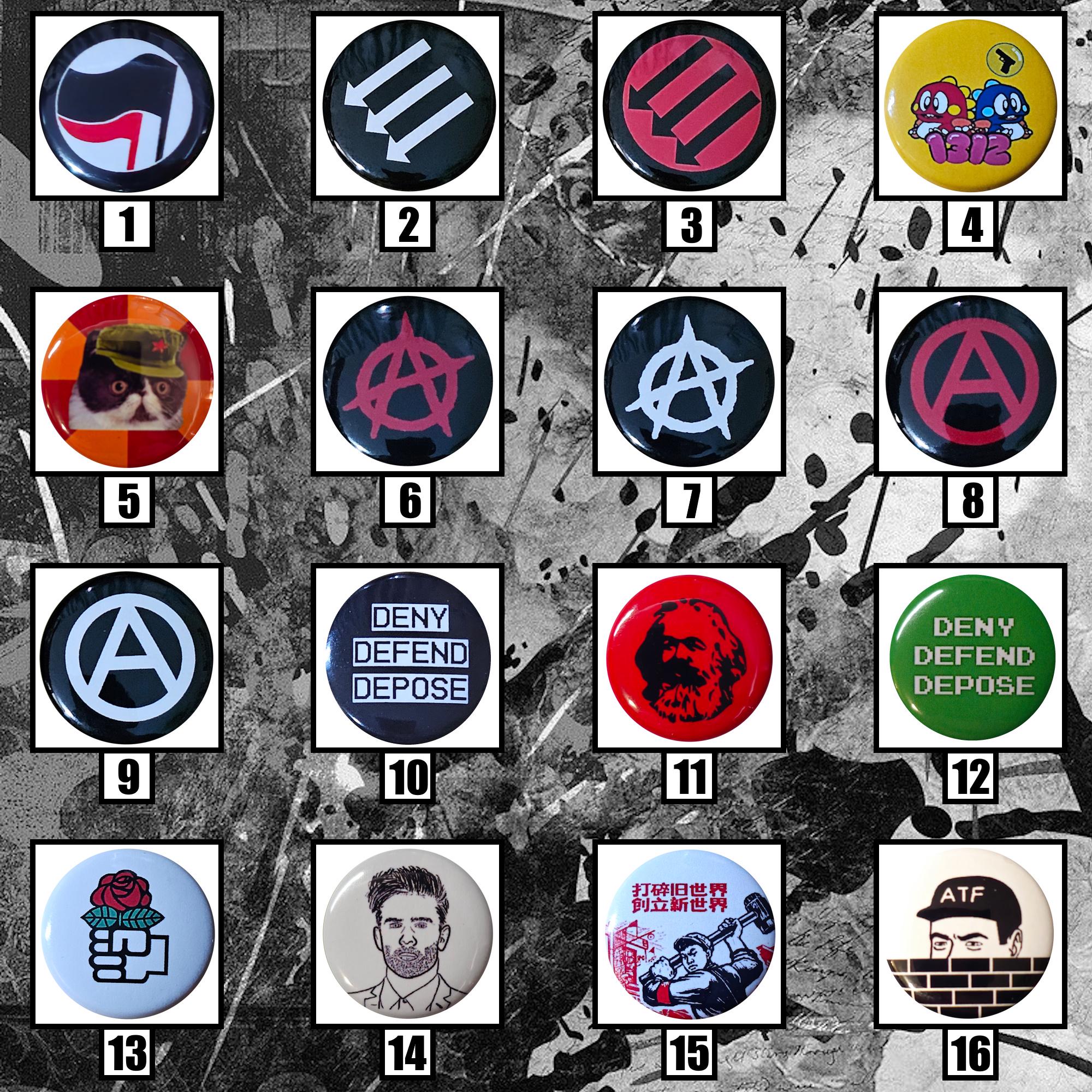 Leftist Pin Buttons Pick 3+ From Over 60 Designs - 1 or 1.25 Inch - Etsy