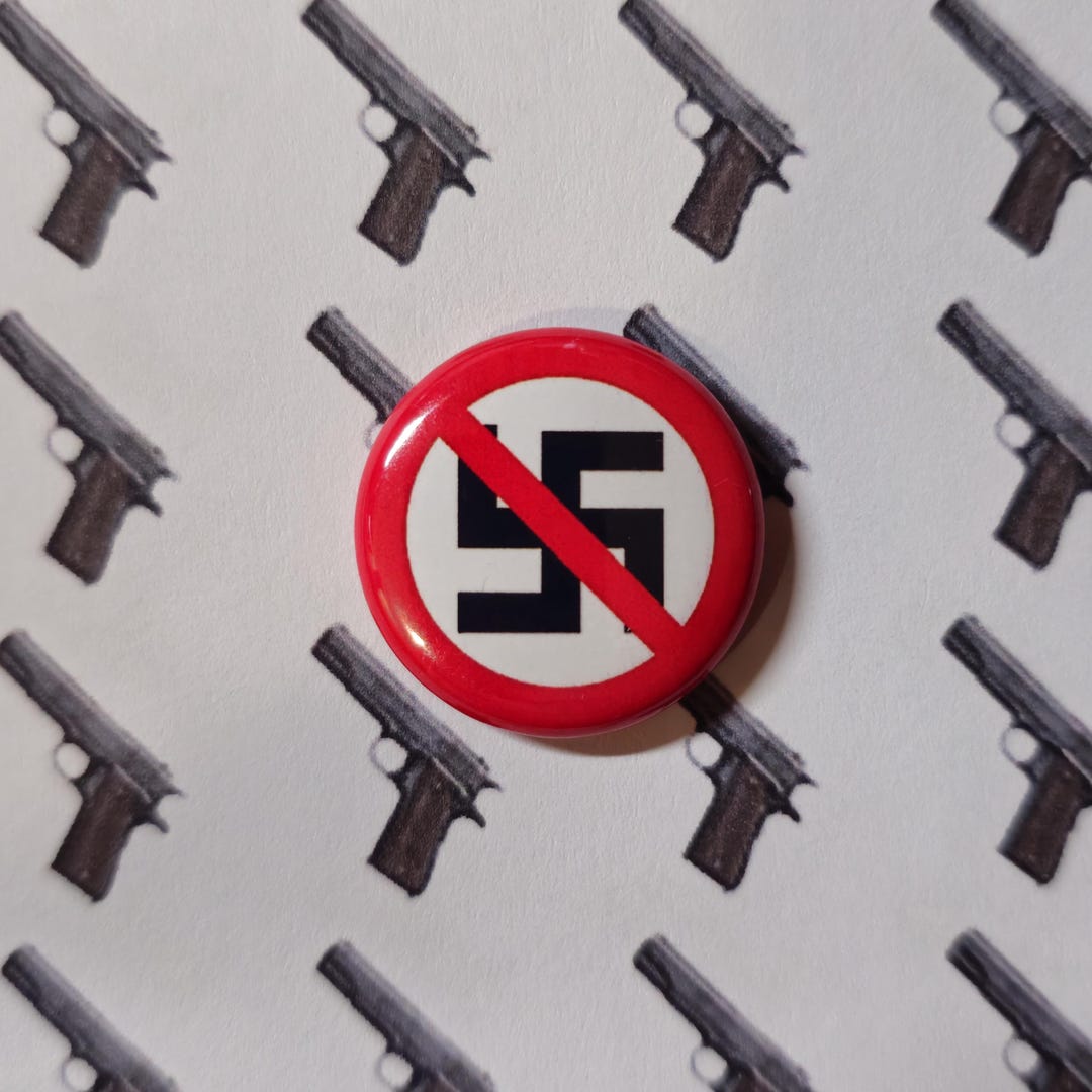 Anti-nazi Anti-fascist 1 Inch Pinback Button or Fridge Magnet - Etsy