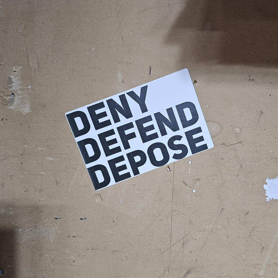 Deny Defend Depose Thermal Slap Sticker 4x6 - Etsy