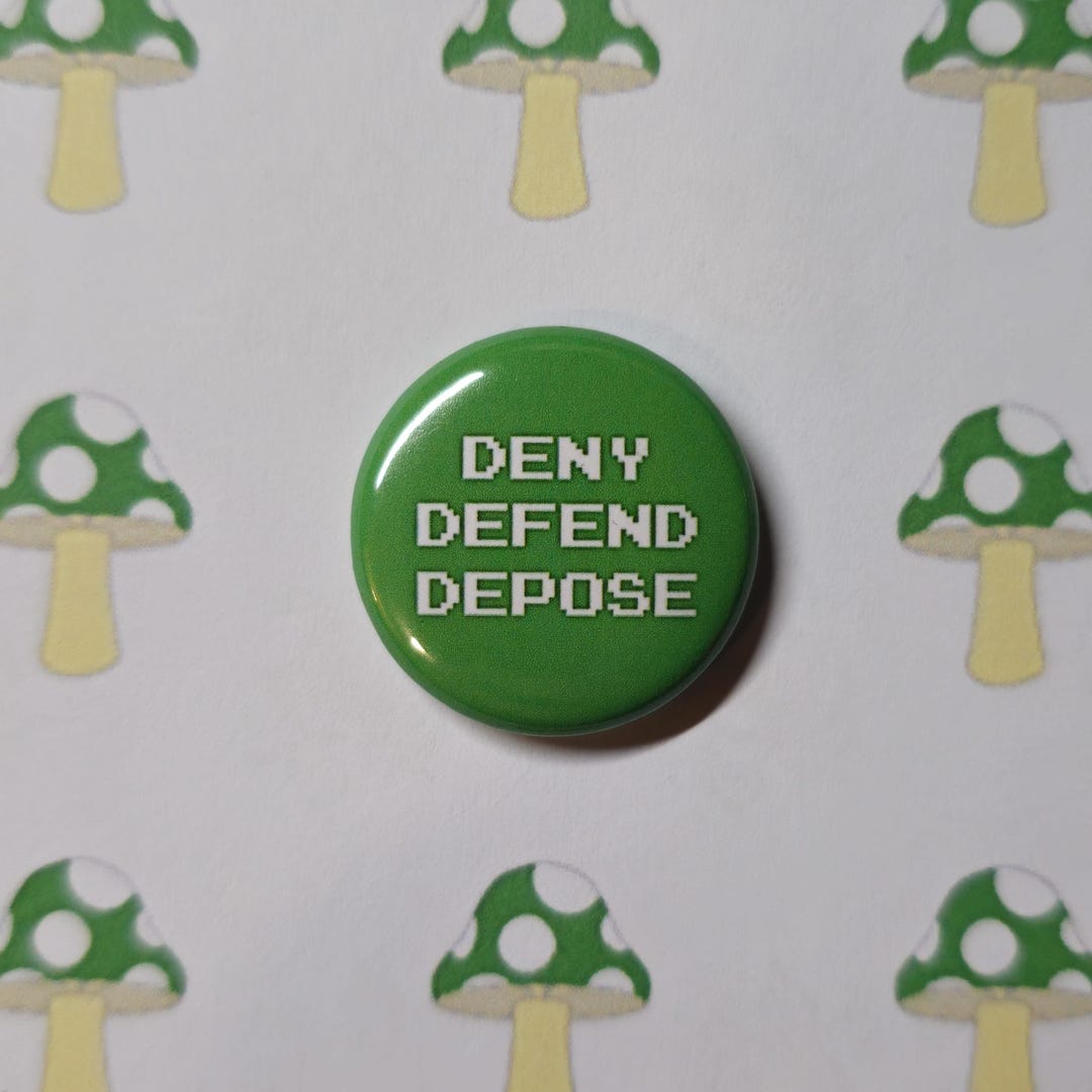 Deny Defend Depose Green Pixel 1 Inch Pin Button or Fridge Magnet - Etsy